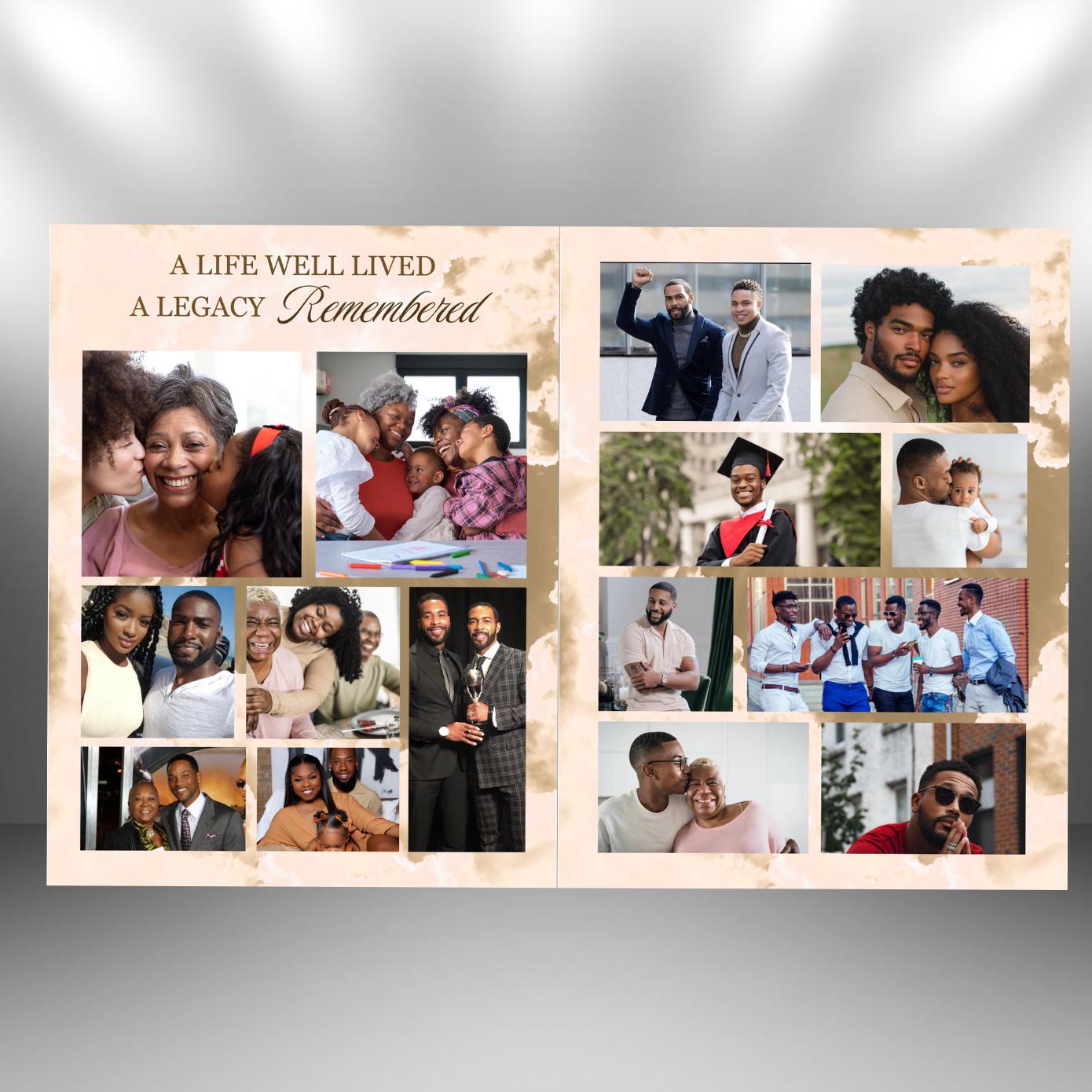Brown Funeral Program Template: 8-page Memorial, Celebration of Life ...