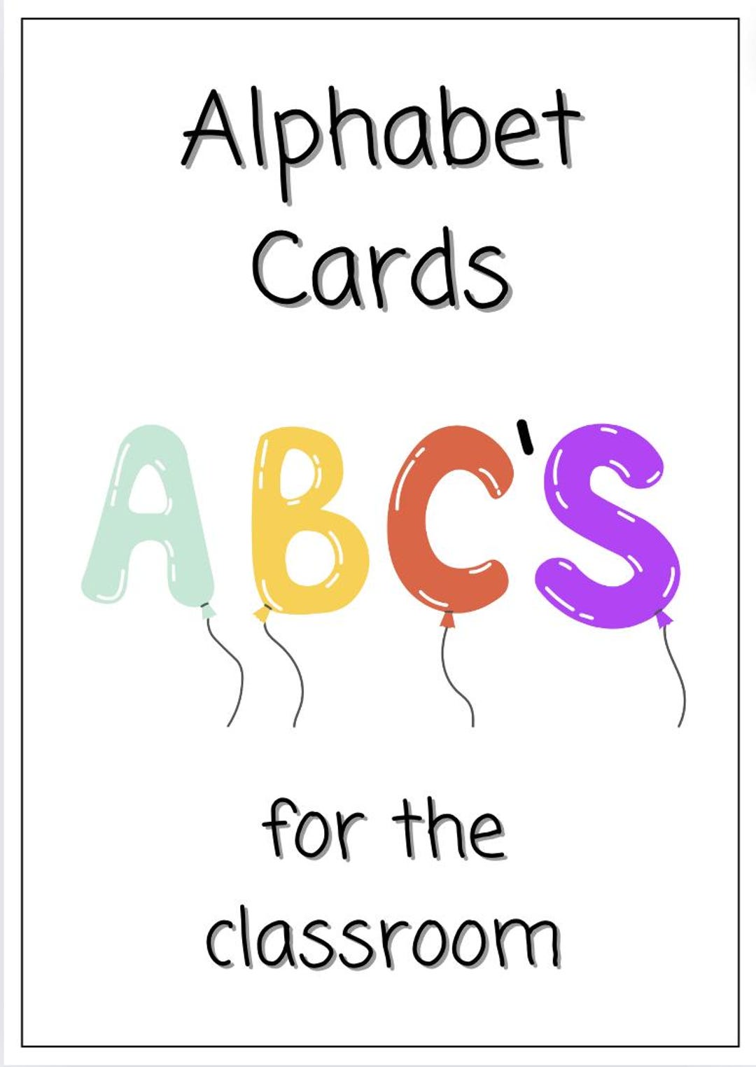 Full Alphabet Printable for Classroom - Etsy