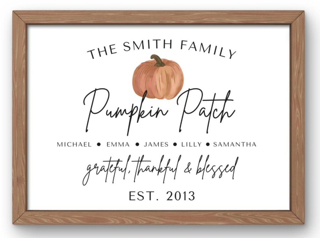 Fall Family Sign Printable - Etsy