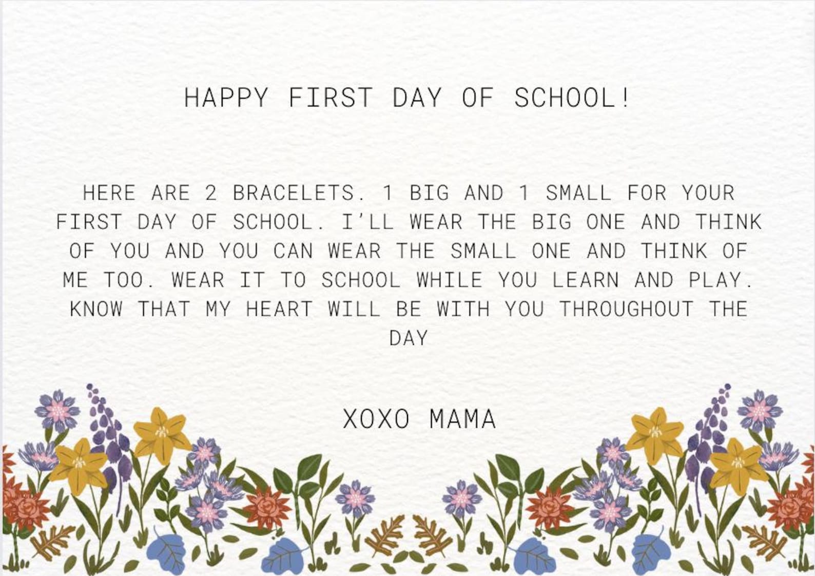 Back to School Bracelet Card - Etsy