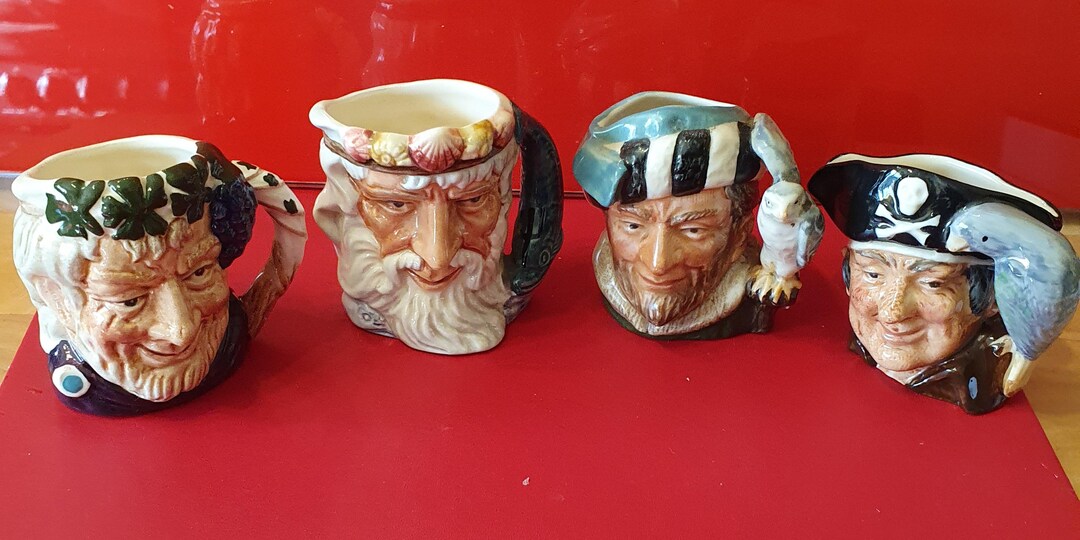 Royal Doulton Miniature 'character Jugs', X4 All Different (superb) - Etsy