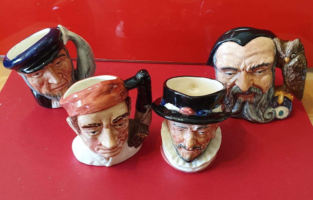 Royal Doulton Miniature 'character Jugs', X4 All Different (superb ...