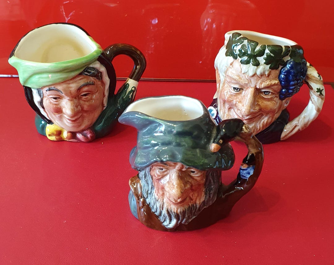 Royal Doulton Miniature 'character Jugs', X3, All Different (superb ...