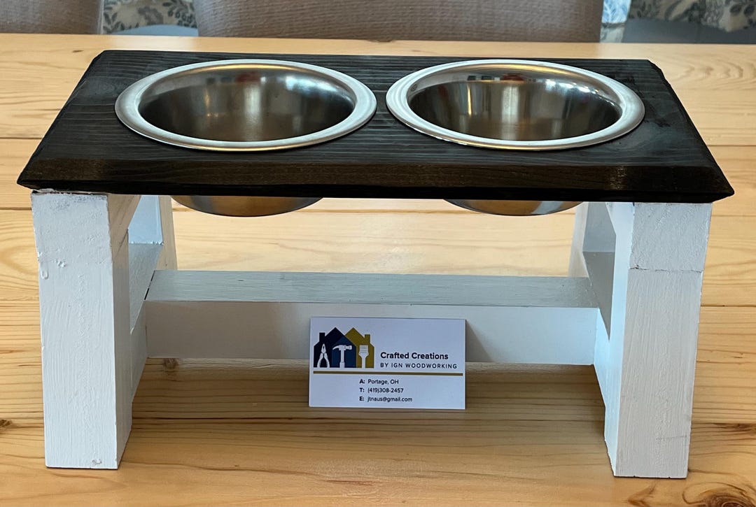 Farmhouse Dog Dish Holder - Etsy