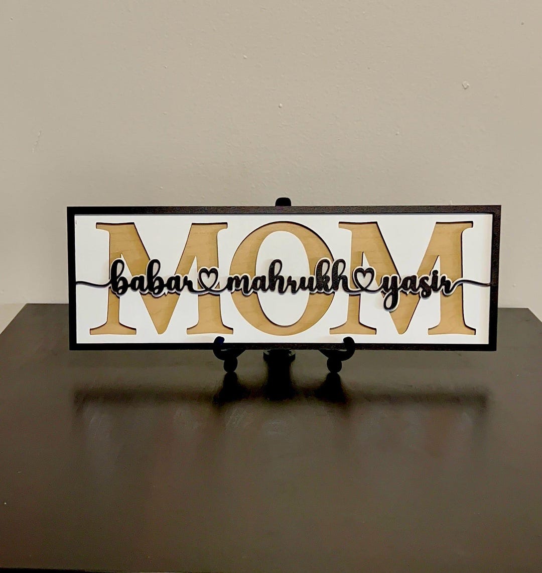 Personalized Mom & Kids Sign | Custom Mom Gifts | Mom Birthday Gifts ...