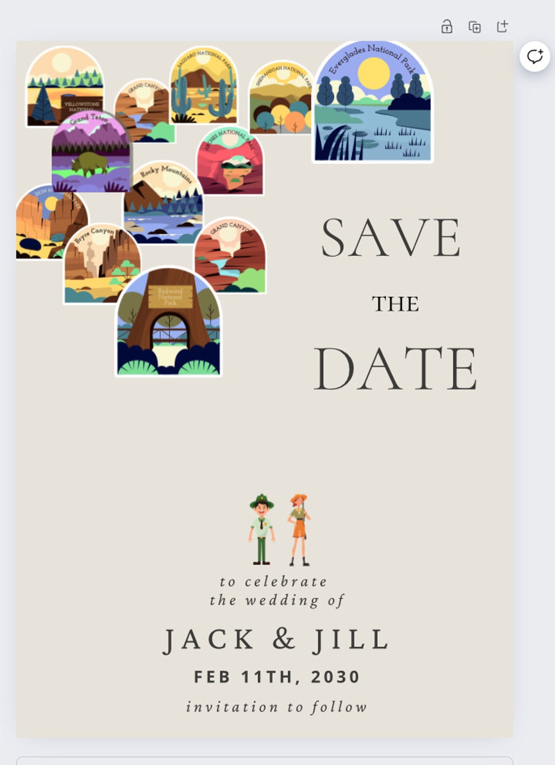 National Parks Wedding Invitation - Etsy