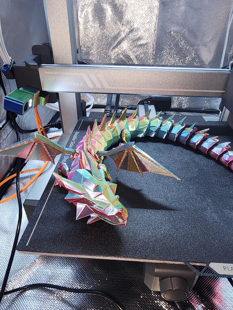 Large 3d Printed Silk Articulated Dragon - Etsy