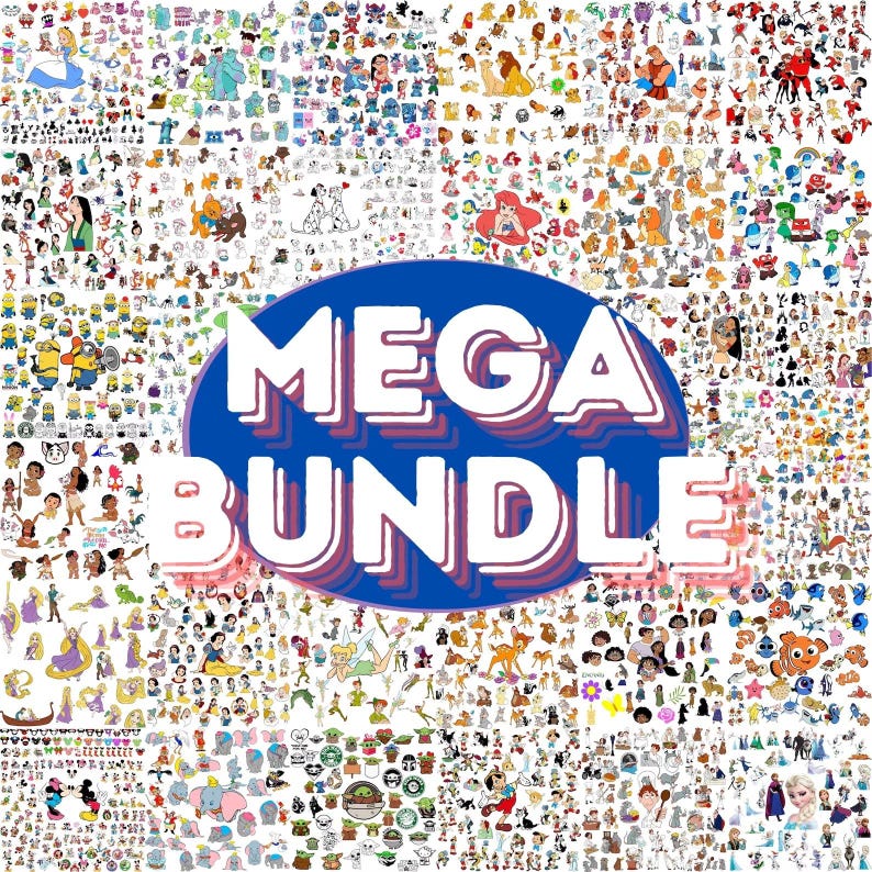 Mega SVG Bundle, SVG Files for Cricut, Silhouette Cut Files, Font ...