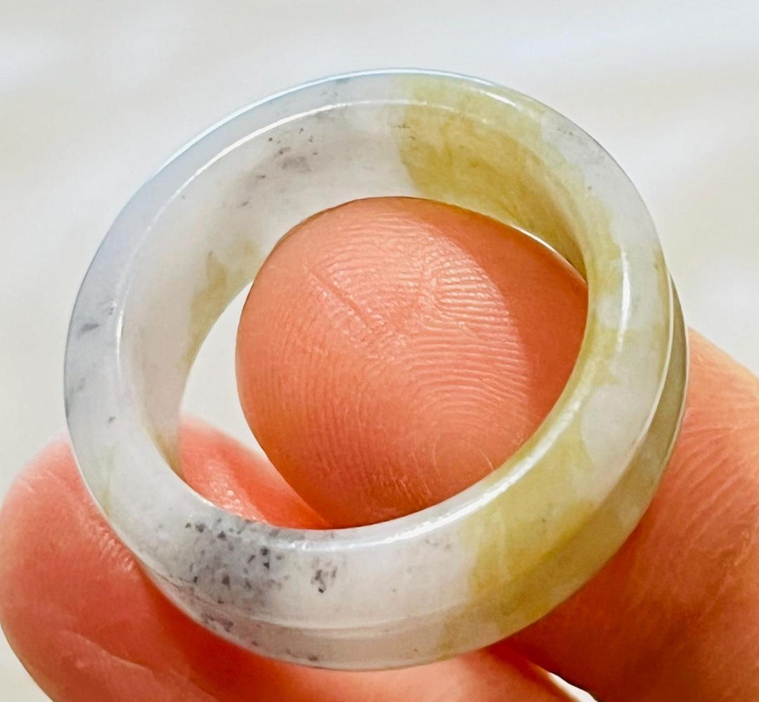 Natural Jadeite Color Hok Luk Siu Ring From Burma. - Etsy