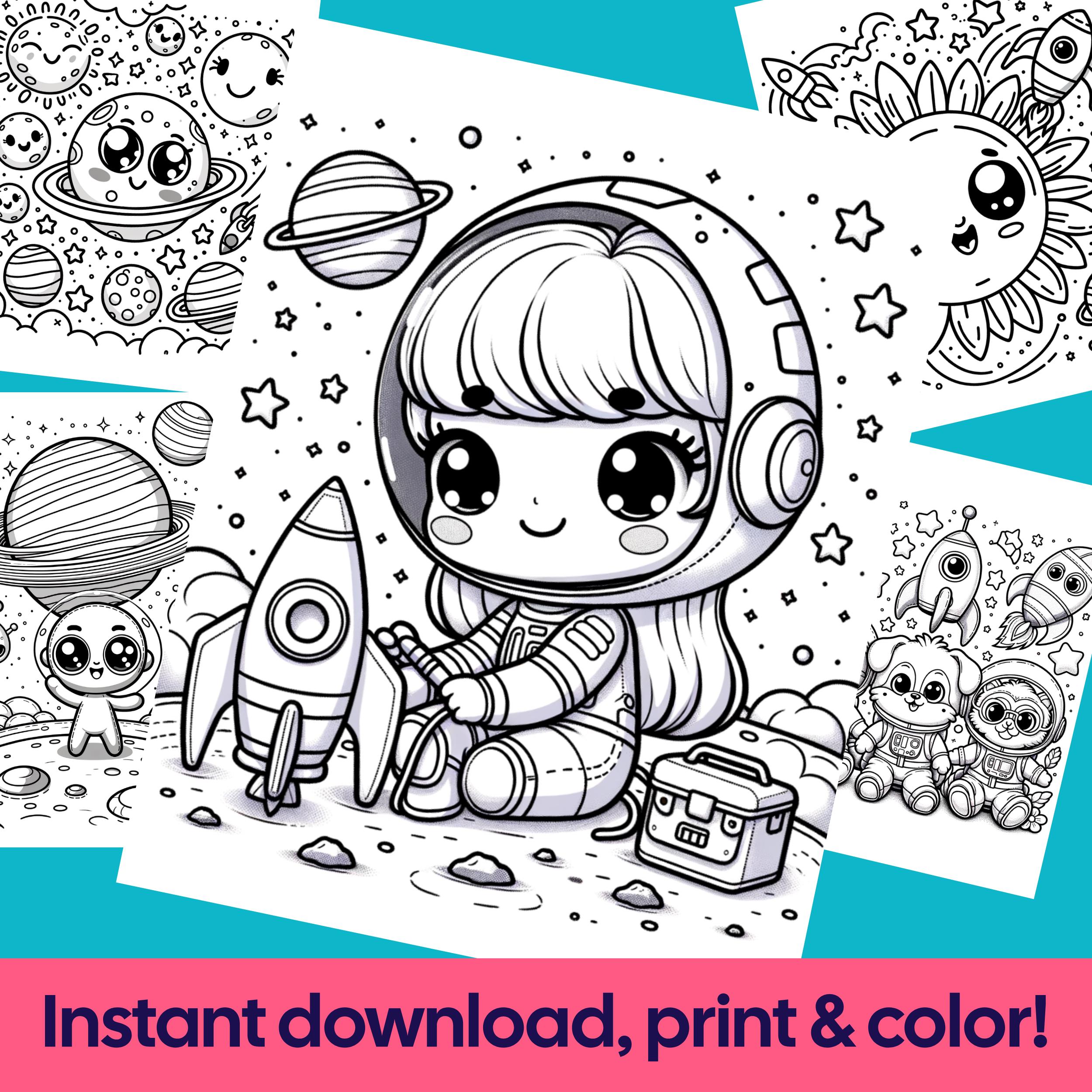 Kids Space Coloring Pages, Space Printables for Kids, Space Colouring ...