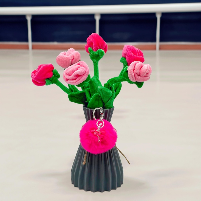 Dancer Nutcracker Ballet Dance Gift Plush Flowers Bouquet in A Gray ...