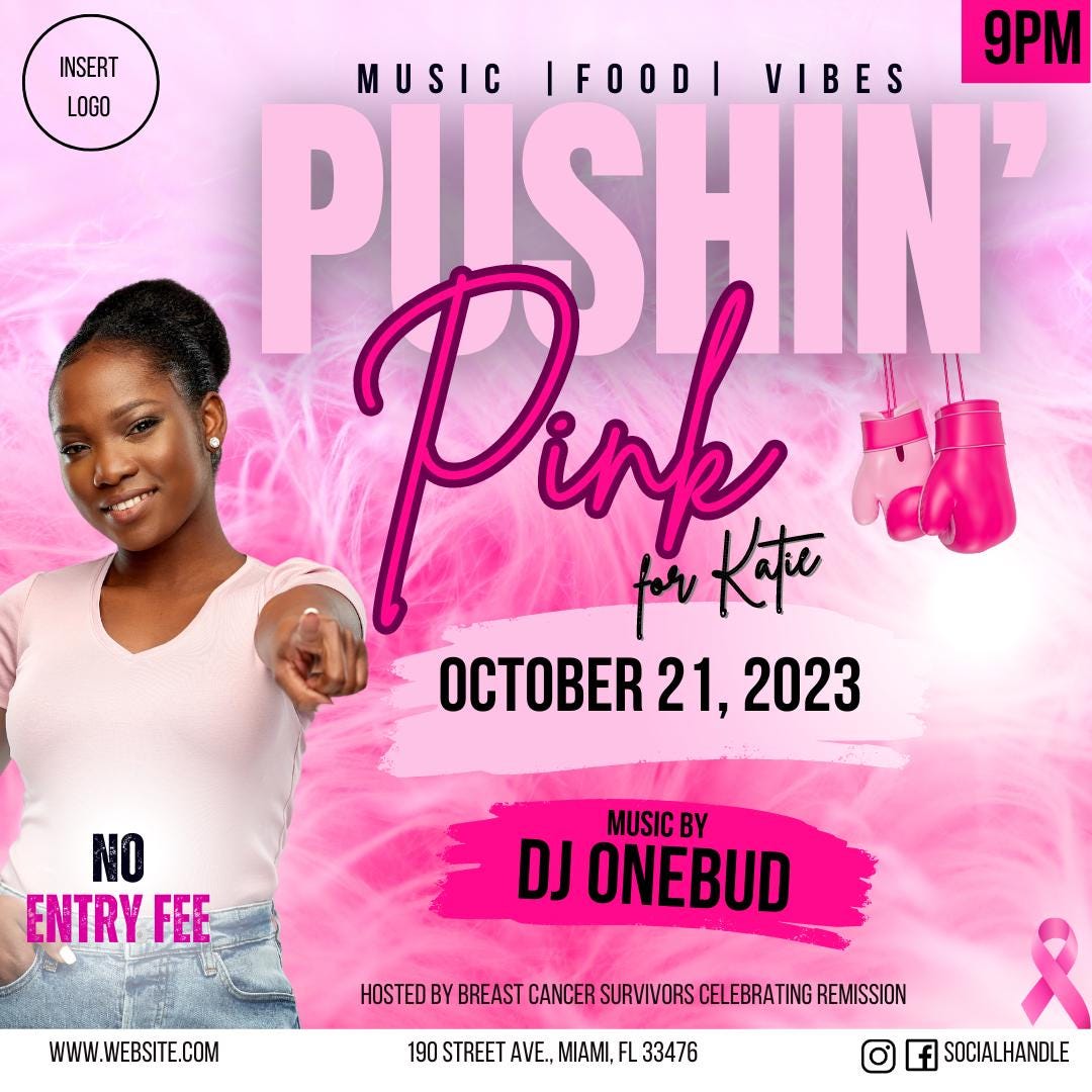 Breast Cancer Awareness Event Flyer & Social Media Video – Editable ...