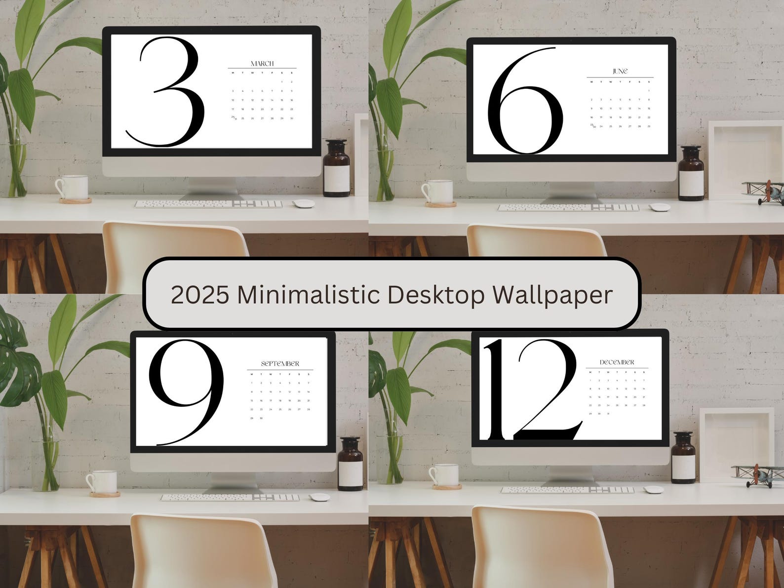 2025 Minimalist Desktop Wallpaper Collection - Etsy