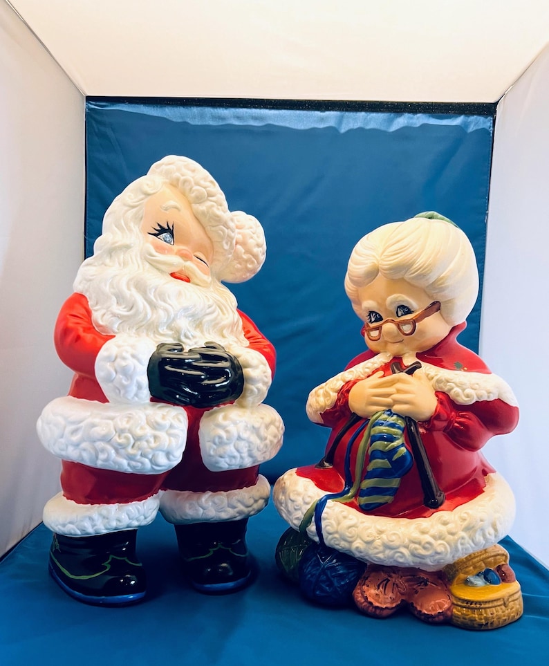 Winking Santa and Mrs. Claus - Etsy