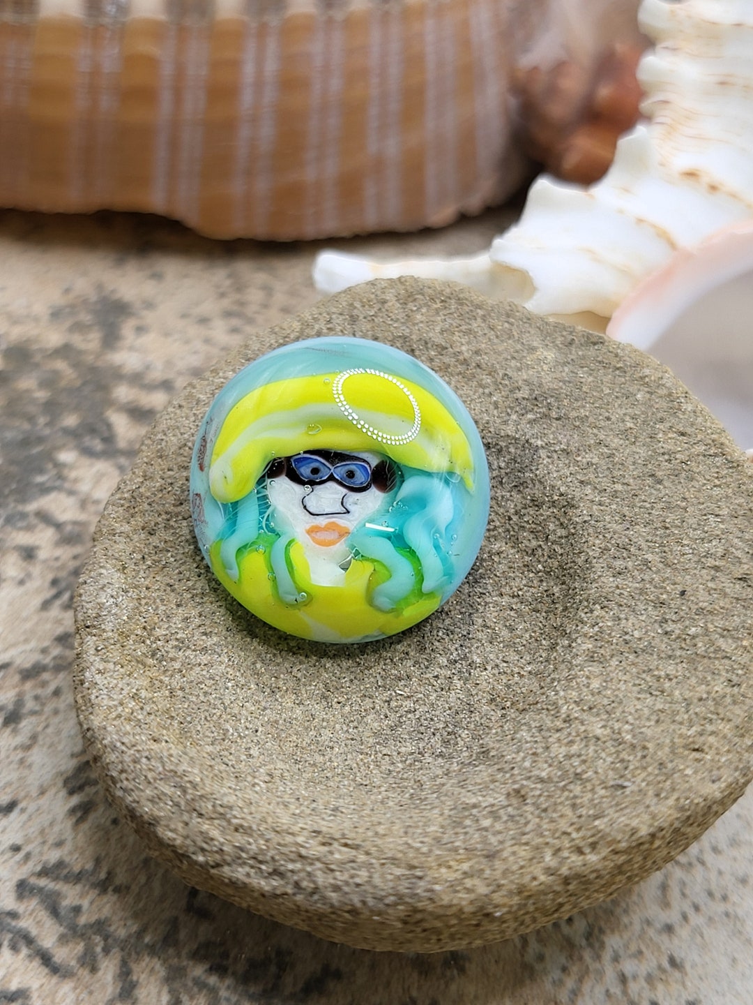 Handmade Glass Paperweight Button - Etsy