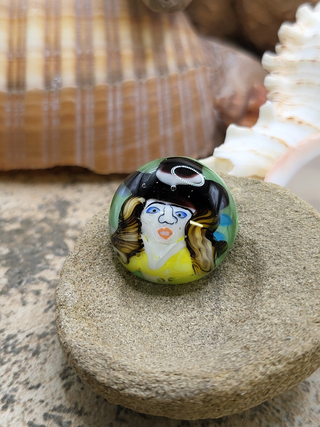 Handmade Glass Paperweight Button - Etsy