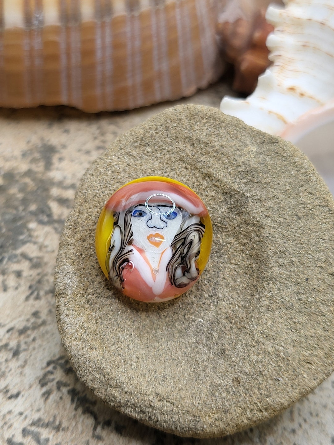 Handmade Glass Paperweight Button - Etsy