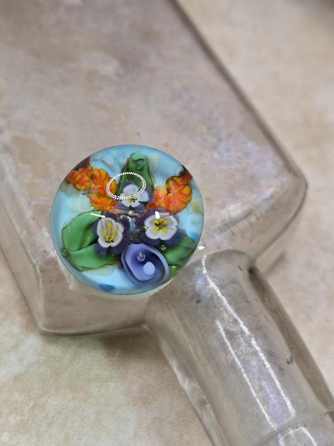 Handmade Glass Paperweight Button - Etsy