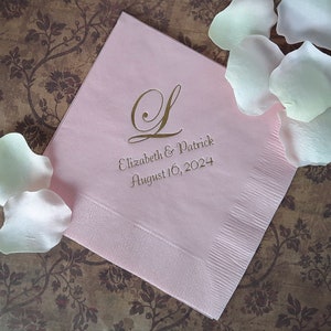 Monogrammed Wedding Napkins Personalized Wedding Reception Napkins ...