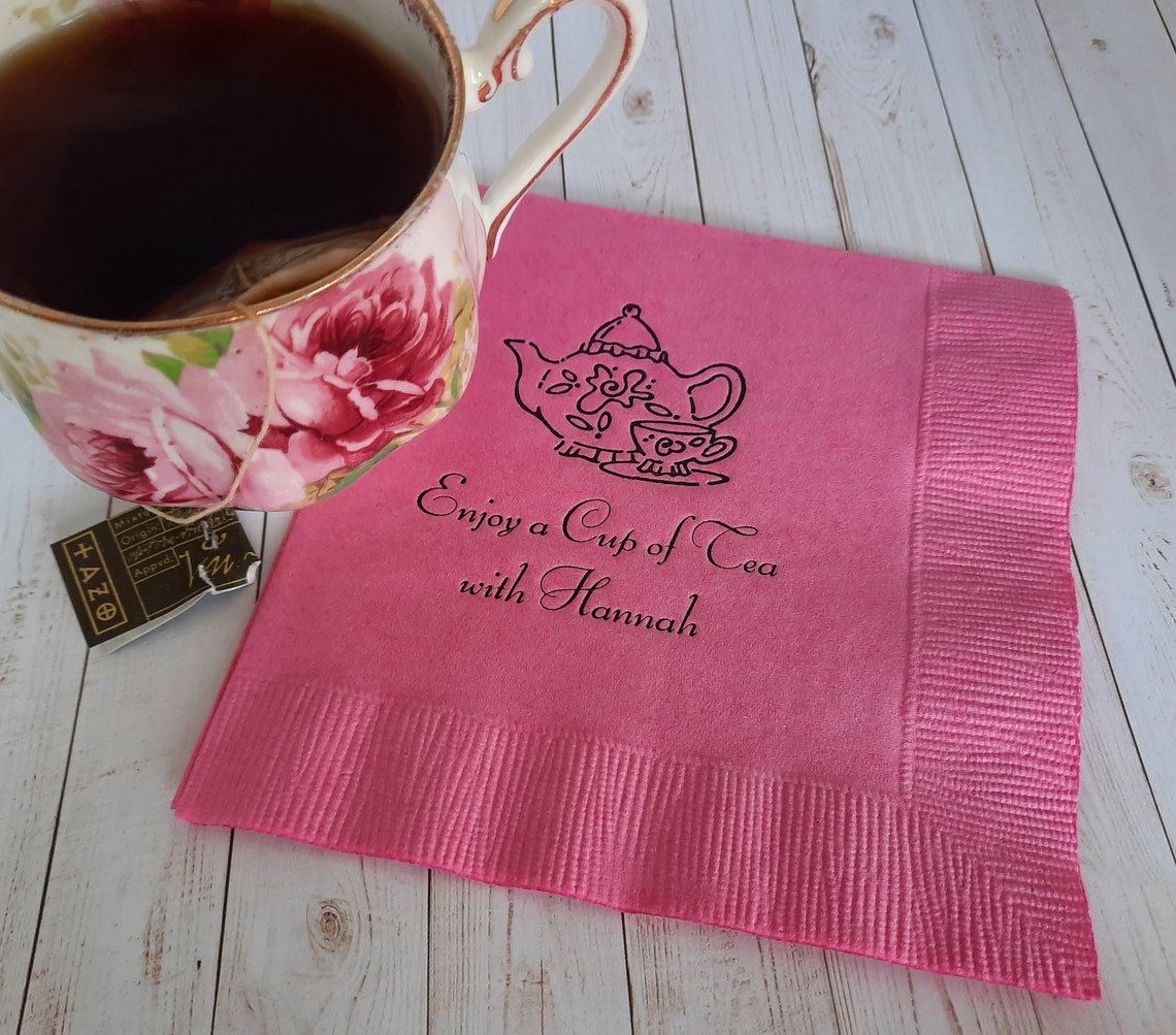 Tea Napkins Personalized Tea Time Napkins Personalized Cocktail Napkins ...