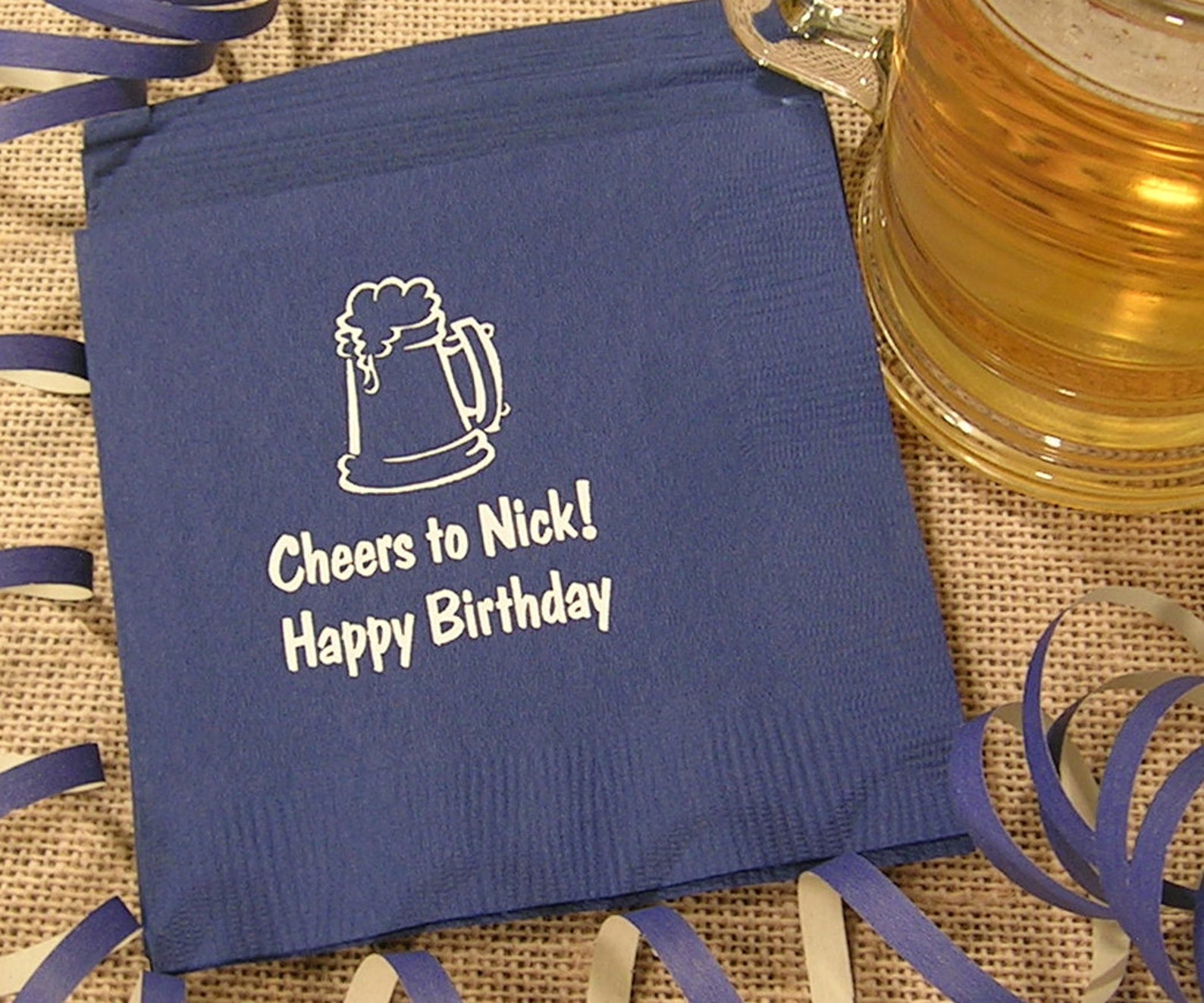 Beer Birthday Napkins Mens Birthday Napkins Wine Napkins Adult - Etsy