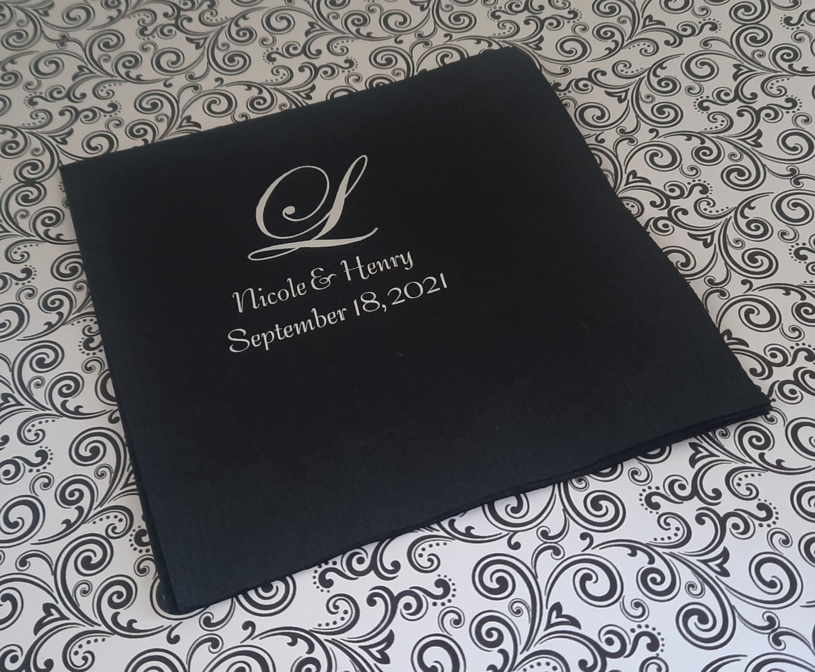 Monogram Wedding Napkins Monogrammed Cocktail Napkins - Etsy