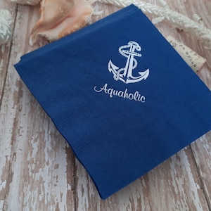Boat Napkins Yacht Napkins Nautical Napkins Anchor Napkins Sailing ...