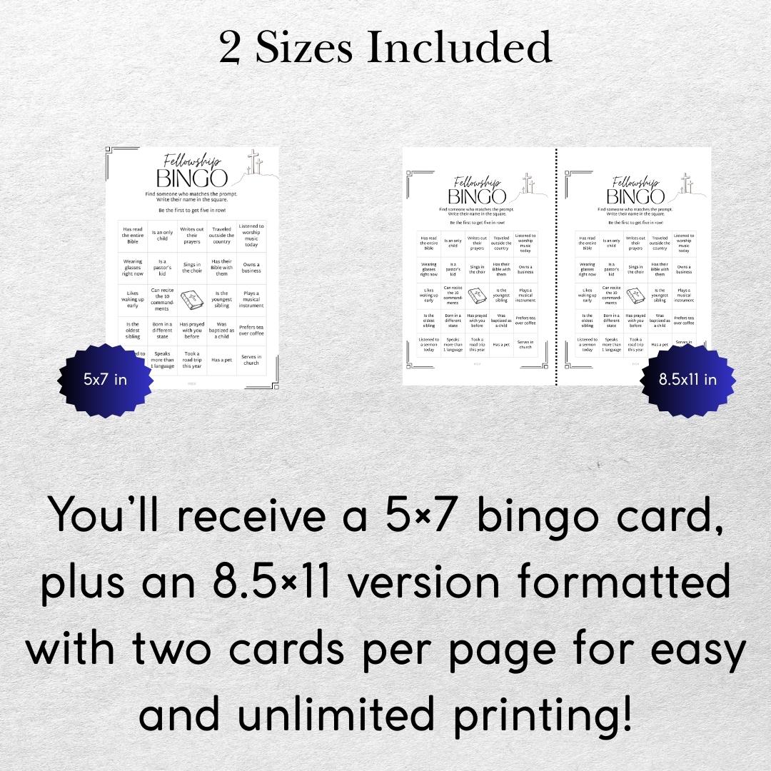 Christian Fellowship Bingo Game | Church Icebreaker Activity | Ministry ...
