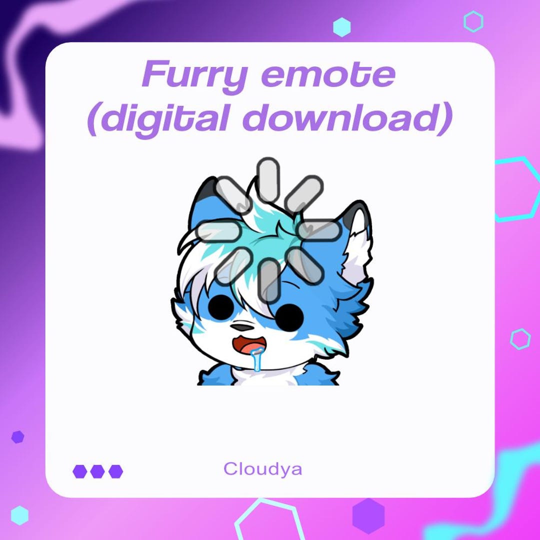 Furry Emote Digital Download for Streamer or Vtuber - Etsy