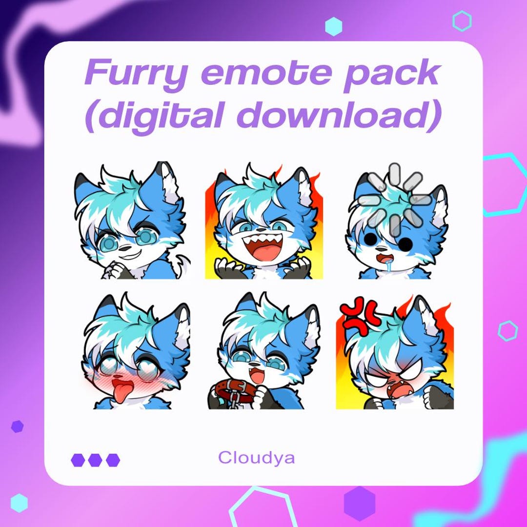 Furry Emote Pack, Stream Asset (digital Download) - Etsy