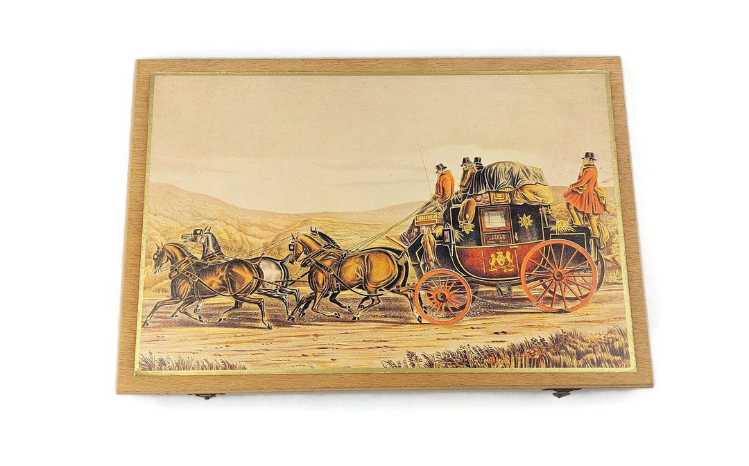 Vintage Vander Elst Mercator Cigars Box With Horses Pulling a ...