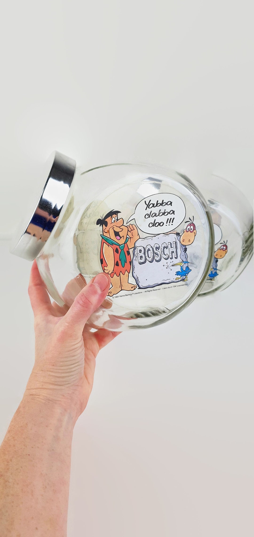 Vintage Flintstones Cookie Jar Set - Bosch Promo 1993 - Fred Flintstone ...