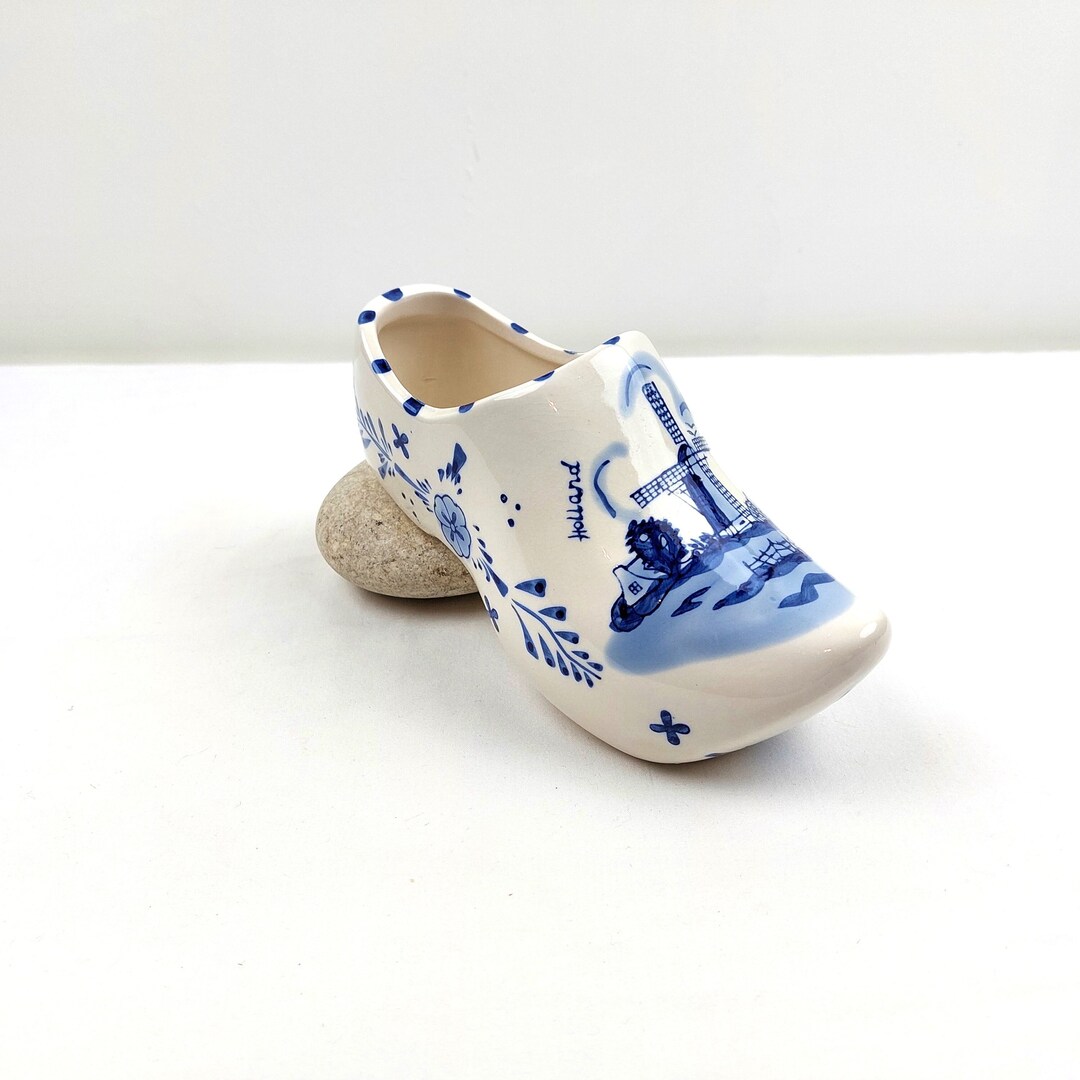 Vintage Dutch Delft Blue Ceramic Clog - Etsy