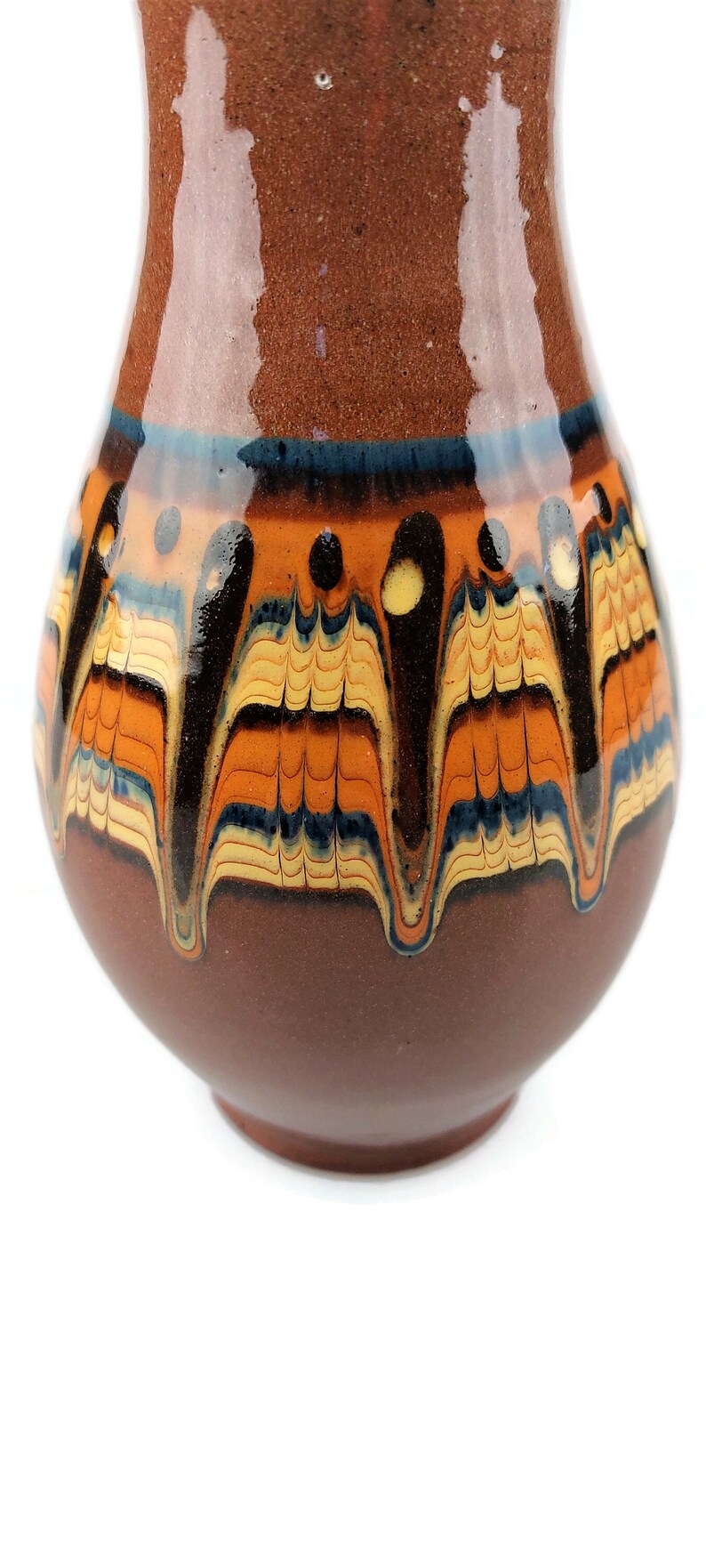 Vintage Bulgarian Troyan Pottery Vase - Etsy