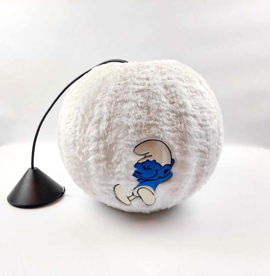 Vintage White Plush Smurf Ceiling Light - Etsy