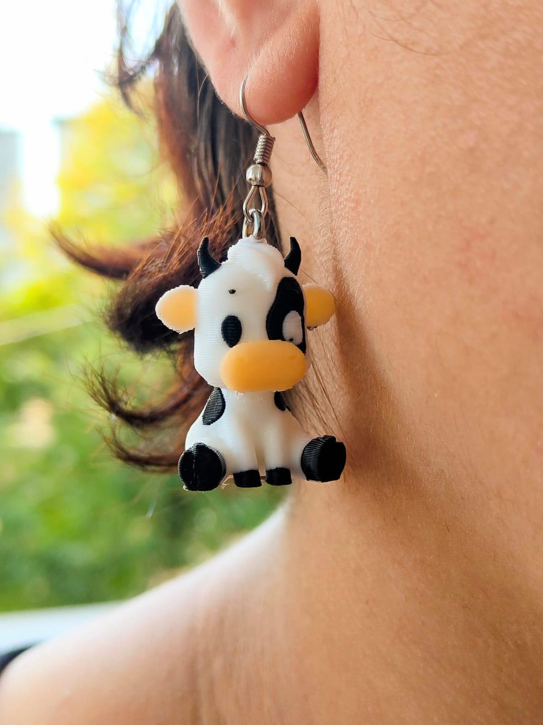 Cute Cow Figure Earrings - Etsy