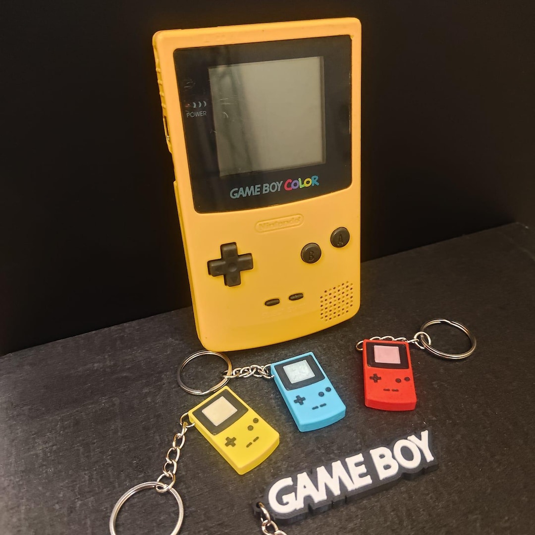 Game Boy Keychains and Logo 3D Printed Digital File - Gift // Game Boy ...