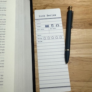 Book Review Bookmark Set: Library Card Style (instant Download) - Etsy