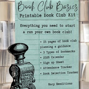 Book Club Kit: Printable Guide & Worksheets (instant Download) - Etsy
