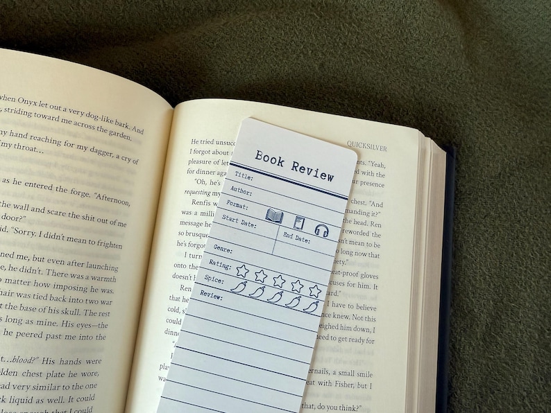 Book Review Bookmark Set: Library Card Style (instant Download) - Etsy