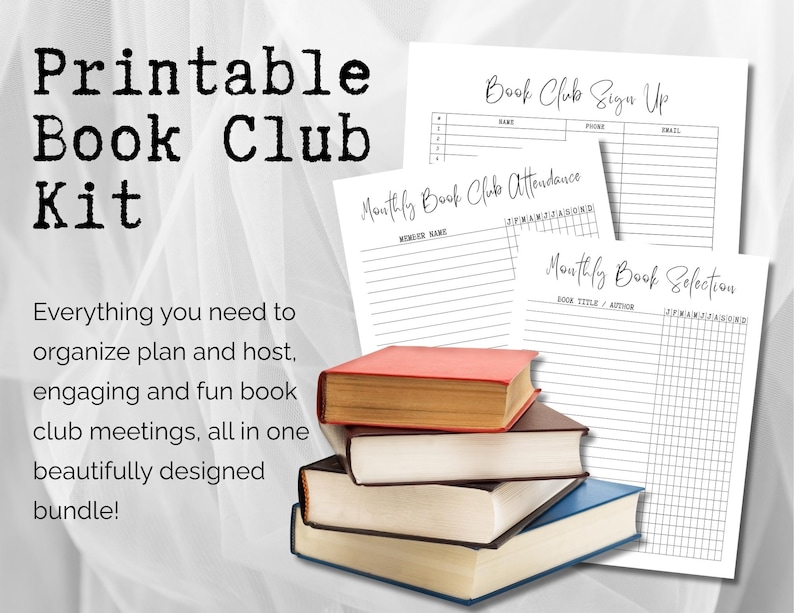Book Club Kit: Printable Guide & Worksheets (instant Download) - Etsy