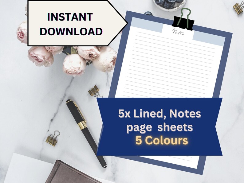 A4/A5 Editable Sheets - Writing Paper - Blank Notes - 30-lined ...