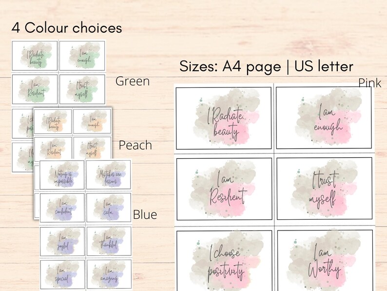 40 Self Heal Affirmation Cards, Printable Cards, Encouragement Cards ...