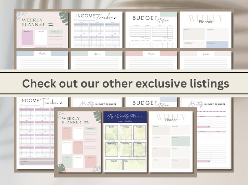 Single Page Budget Planner, Editable PDF, Instant Download, 5 Sections, Printable & Electronic ...