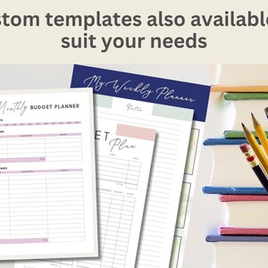 Single Page Budget Planner, Editable PDF, Instant Download, 5 Sections ...