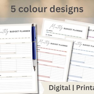 Editable Student Budget Planner, Academic Planner, Modern ...