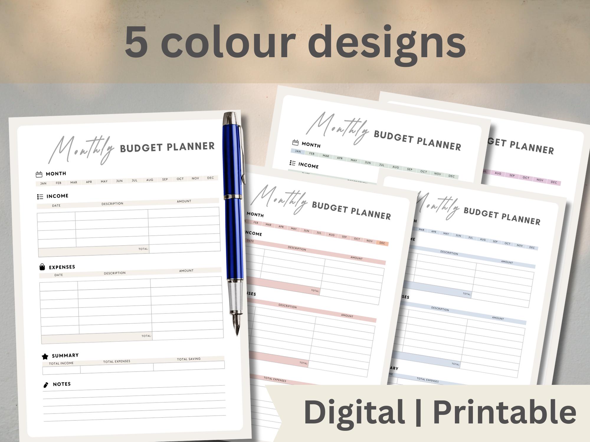 Editable Student Budget Planner, Academic Planner, Modern ...