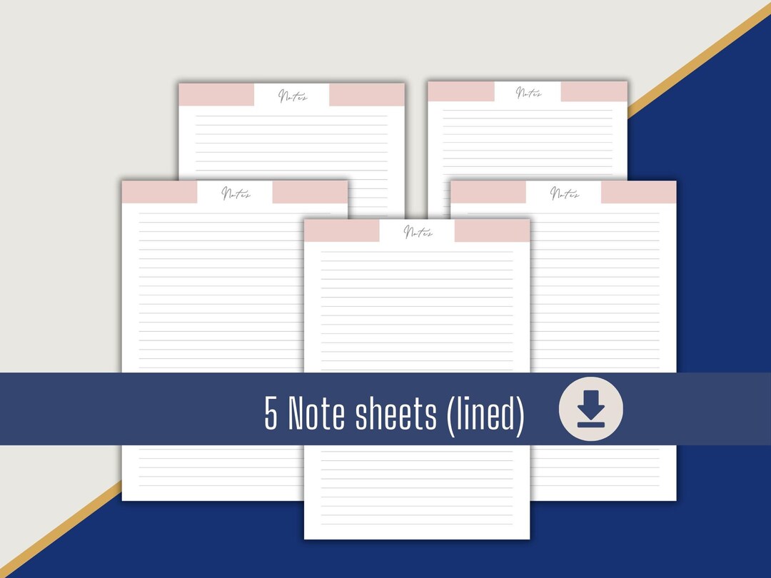 A4/A5 Editable Sheets Writing Paper Blank Notes 30-lined Printable ...