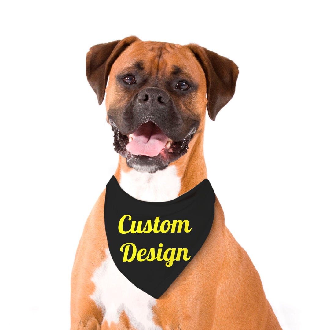 Personalized Dog Bandanas - Custom Pet Accessories With Your Text ...