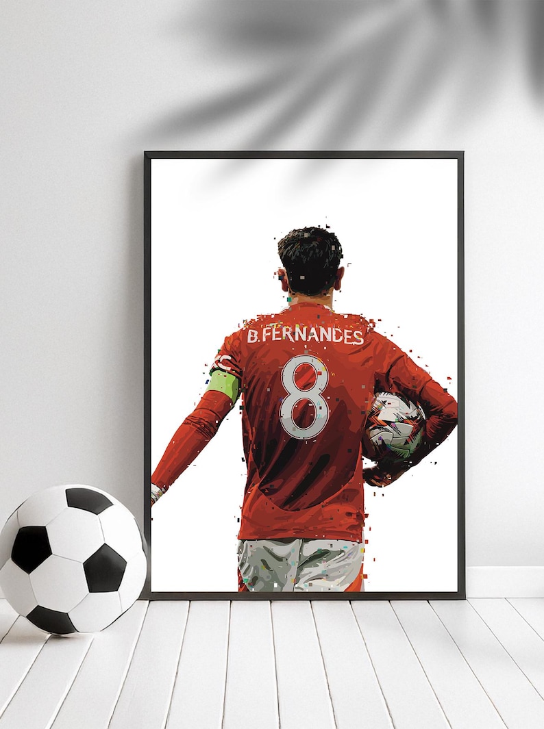 Manchester United Bruno Fernandes Poster Print - Etsy